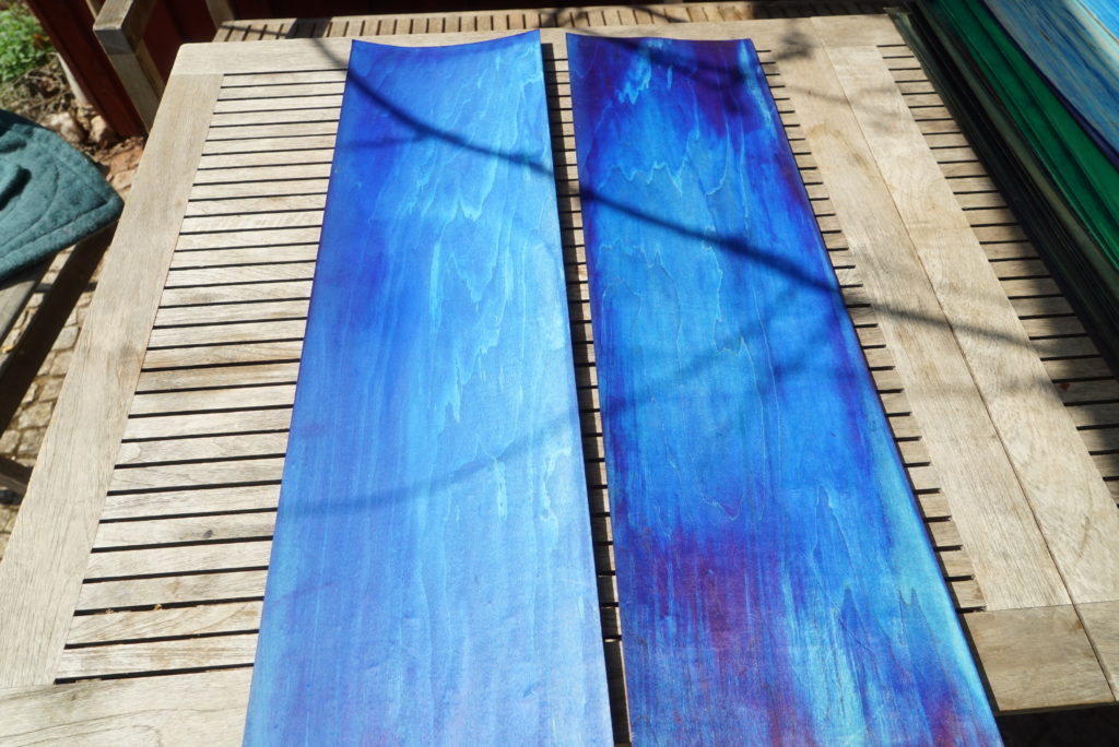 blue colored veneer - skatewood